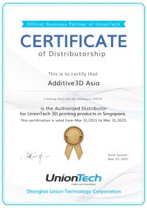Authorized Distrubutor Certificates | 3D Printing Services | Additive3D